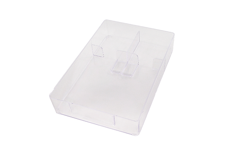 ST0003A werkbakje transparant met separatie [20 stuks]